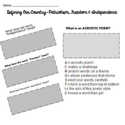 Patriotic {Craftivity}-Acrostic Poem-September 11th, Veteran's Day ...