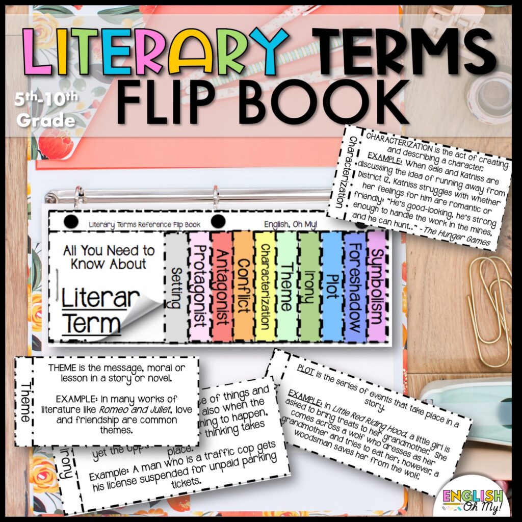 Literary Terms Flip Book - English, Oh My!