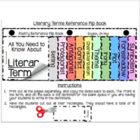 Literary Terms Flip Book - English, Oh My!