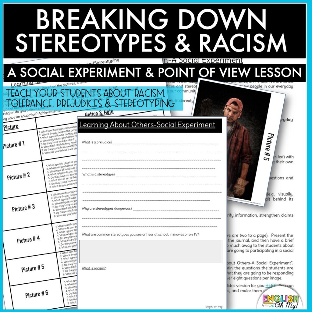 Breaking Down Stereotypes and Prejudices Activity