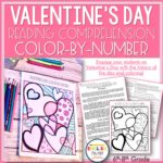 Valentine's Day Reading Comprehension Color-by-Number Activity