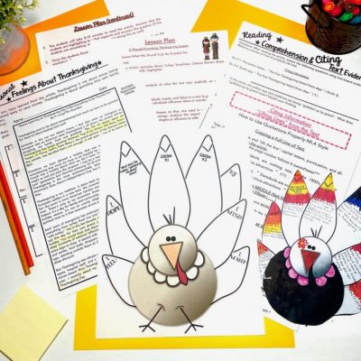 Thanksgiving Reading Craftivity - English, Oh My!