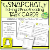 Snapchat Task Cards, Editing, Proofreading - English, Oh My!