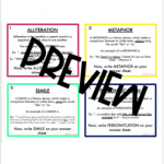 Figurative Language Task Cards - English, Oh My!