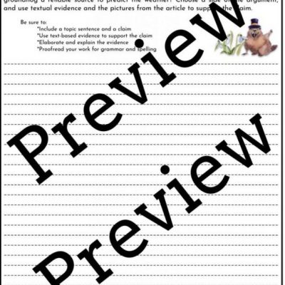 Groundhog Day Reading Passage & Comprehension Questions - English, Oh My!