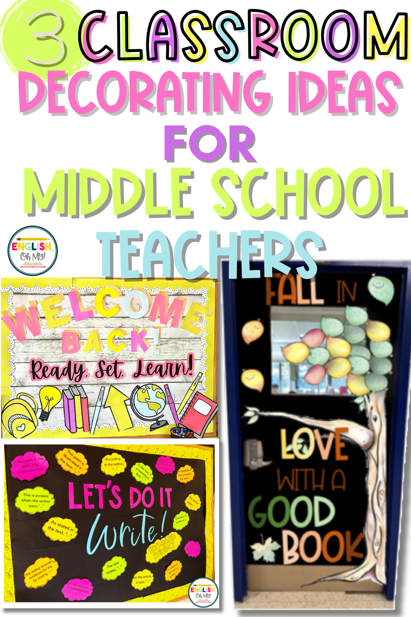3 Classroom Decorating Ideas for Middle School Teachers - English, Oh My!