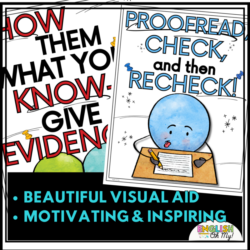 Test Prep Motivational Posters - English, Oh My!
