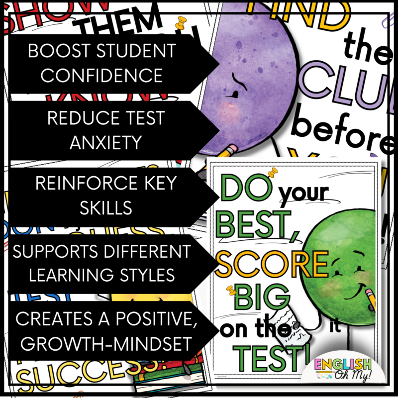 Test Prep Motivational Posters - English, Oh My!