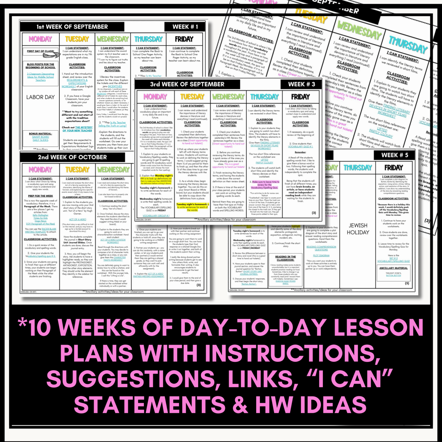 7th Grade Quarter # 1 Curriculum Guide - English, Oh My!