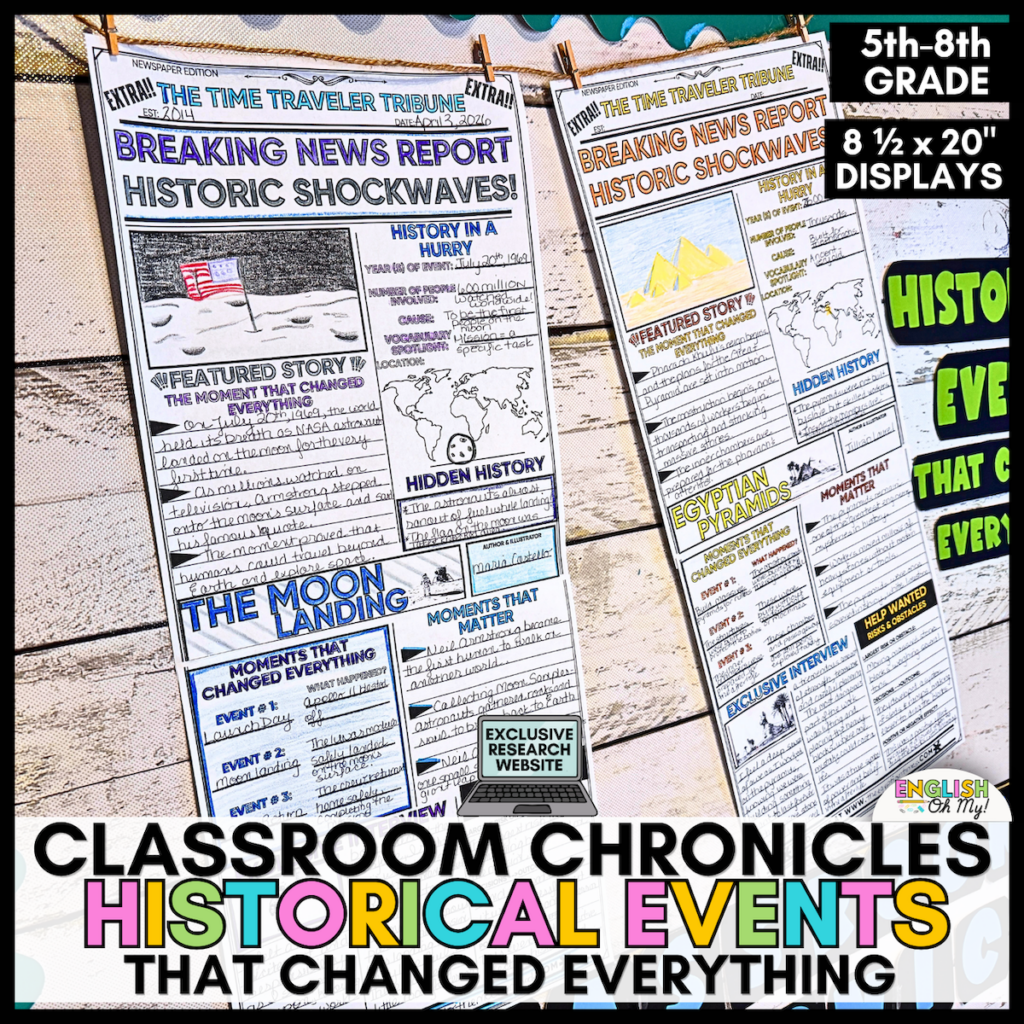 Historical Events Newspaper Style Research & Informative Writing ...